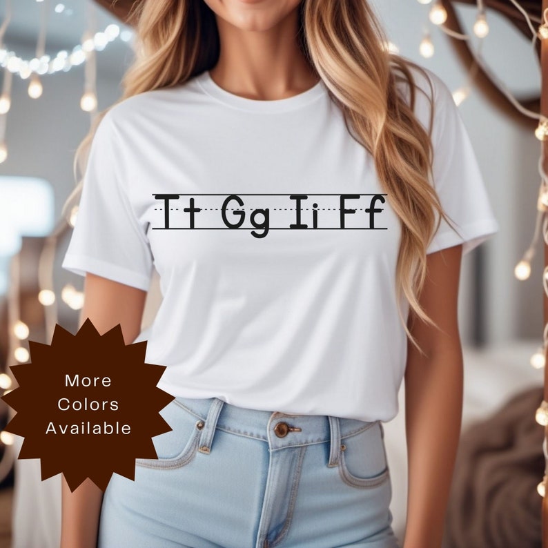 TGIF Writing T-shirt, Alphabet Teacher Shirt, Cute Teacher Shirt ,funny ...