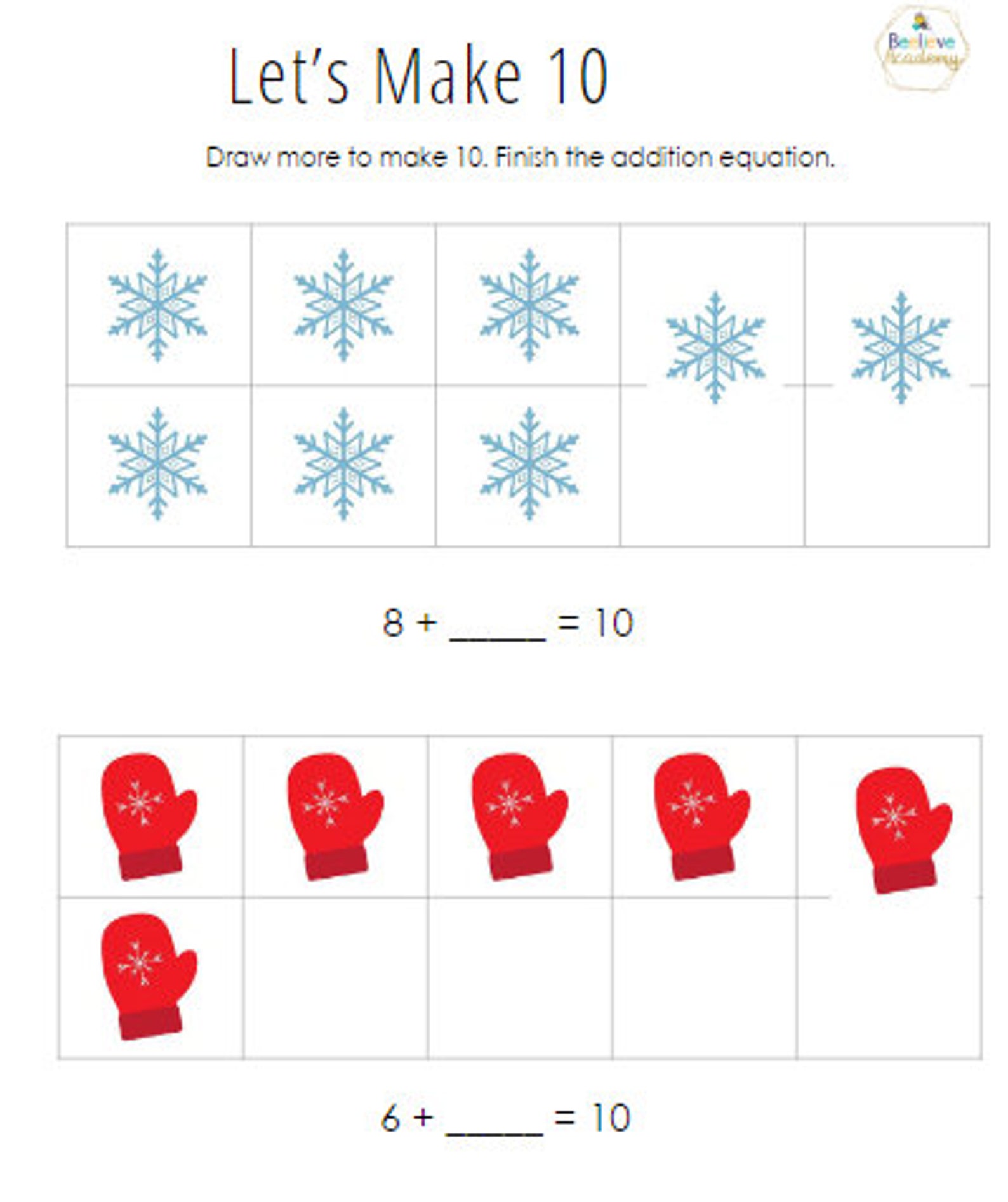 Winter Themed Preschool/kindergarten Worksheets for Classroom and ...