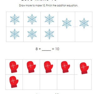 Winter Themed Preschool/kindergarten Worksheets for Classroom and ...