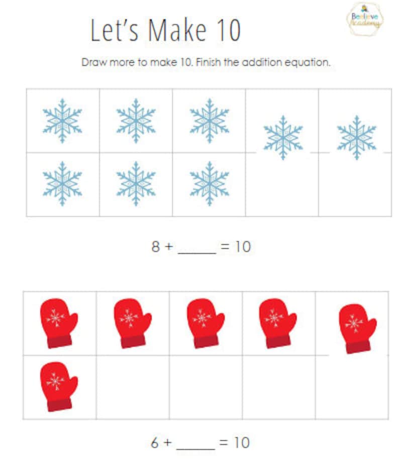 Winter Themed Preschool/kindergarten Worksheets for Classroom and ...