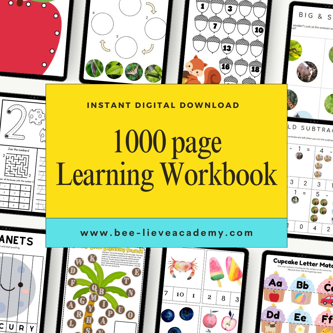 1000+ultimate Preschool & Kindergarten Worksheet Bundle| Preschool ...