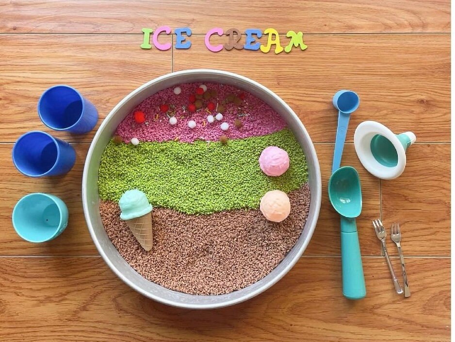 Ice Cream Sensory Bin Kit, Sensory Bin Fiiler, Ice Cream Pretend Play ...
