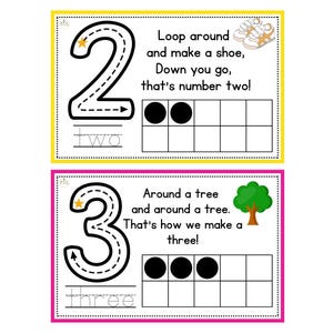 Numbers Rhyme Poem| Number Tracing Bundle 1-20 Printable | Handwriting ...