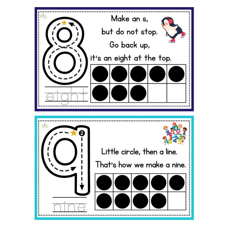 Numbers Rhyme Poem| Number Tracing Bundle 1-20 Printable | Handwriting ...