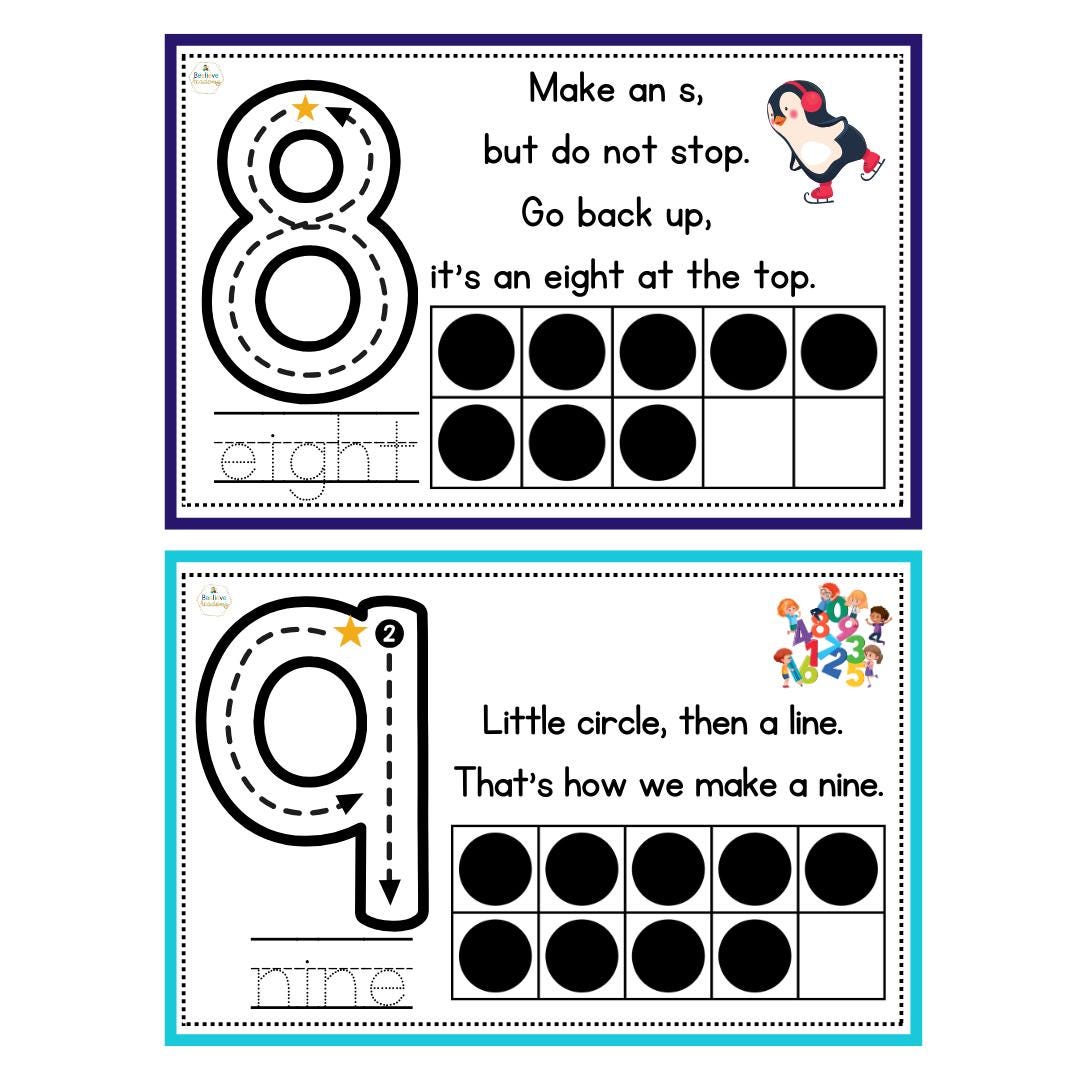 Numbers Rhyme Poem| Number Tracing Bundle 1-20 Printable | Handwriting ...