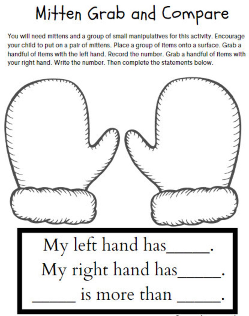 Winter Themed Preschool/kindergarten Worksheets for Classroom and ...