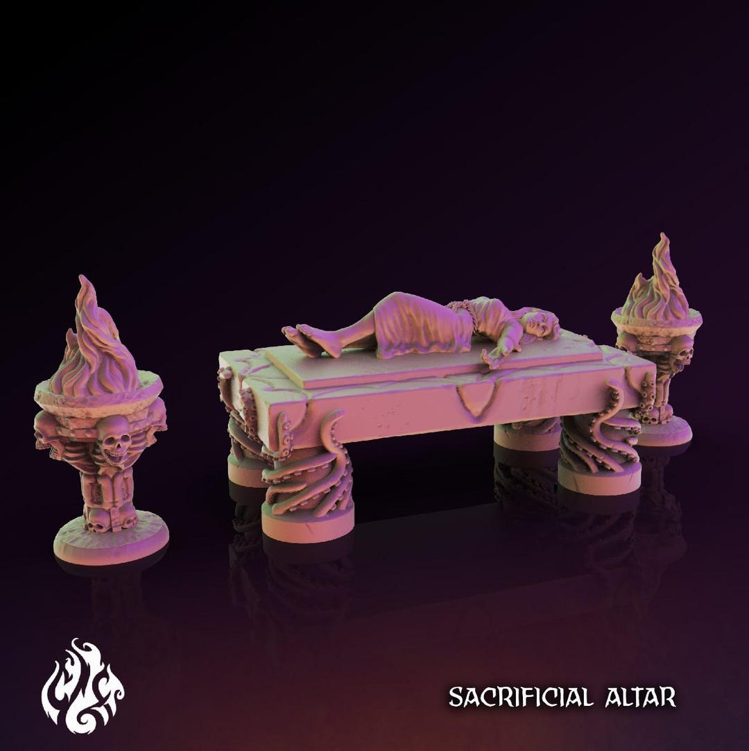 Sacrificial Altar (4 Pieces) / Dnd / 5e / Pathfinder / Savage Worlds ...