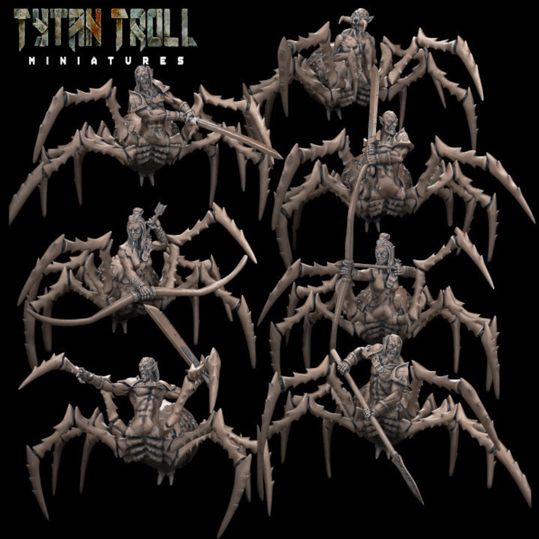 Drider (7 Sculpts) / Large Creature / Dnd / Pathfinder / 5e / Miniature ...