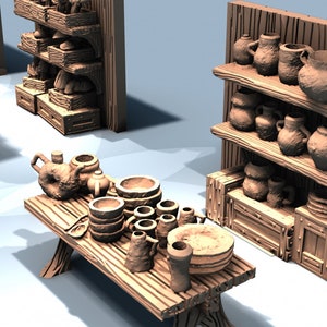 Merchant Stalls (3 Tent Styles, 6 Booth Styles) / Dungeons and Dragons ...