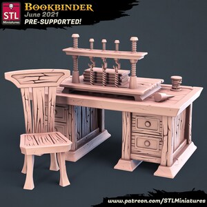 Bookbinder Set (1 Character, Plus Lots of Publishing Scatter Terrain ...