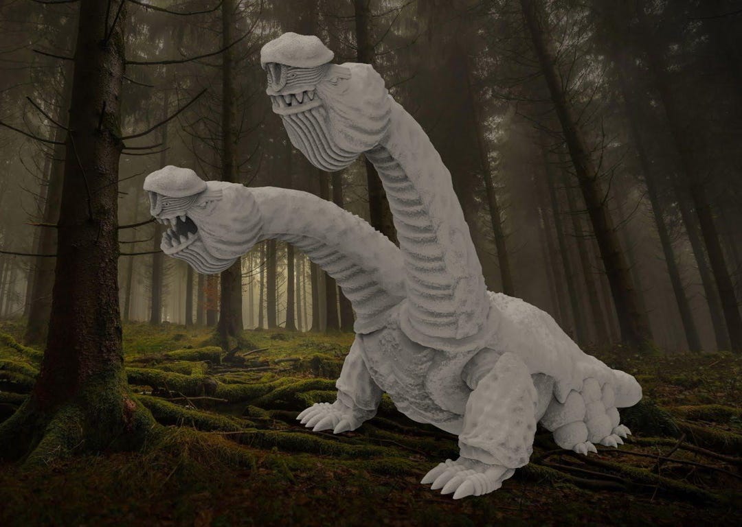 Two-headed Hydra medium, Large, Huge, Gargantuan Sizes / Pop Culture ...