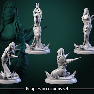 People in Cocoons 6 Sculpts / Dnd / Pathfinder / 5e / Dungeons and ...
