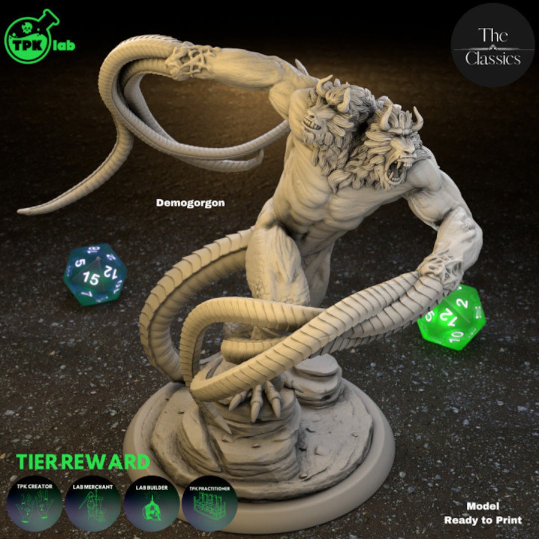 Demogorgon (huge Demon) / Dnd / Pathfinder / 5e / Miniature / TPK Labs ...