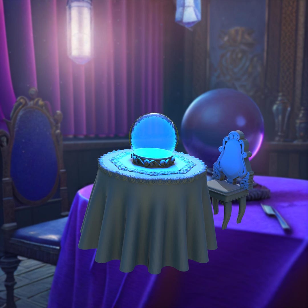 LED Fortune Teller's Table and Chair (with Multiple LED Color Choices ...