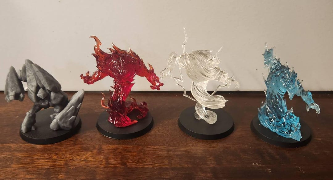 Elementals (4 Sculpts in Three Sizes) / Dungeons and Dragons / 5e ...