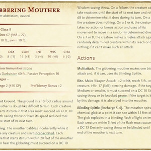 Gibbering Mouther / Mouth of Zargon / Dungeons and Dragons / Classic ...