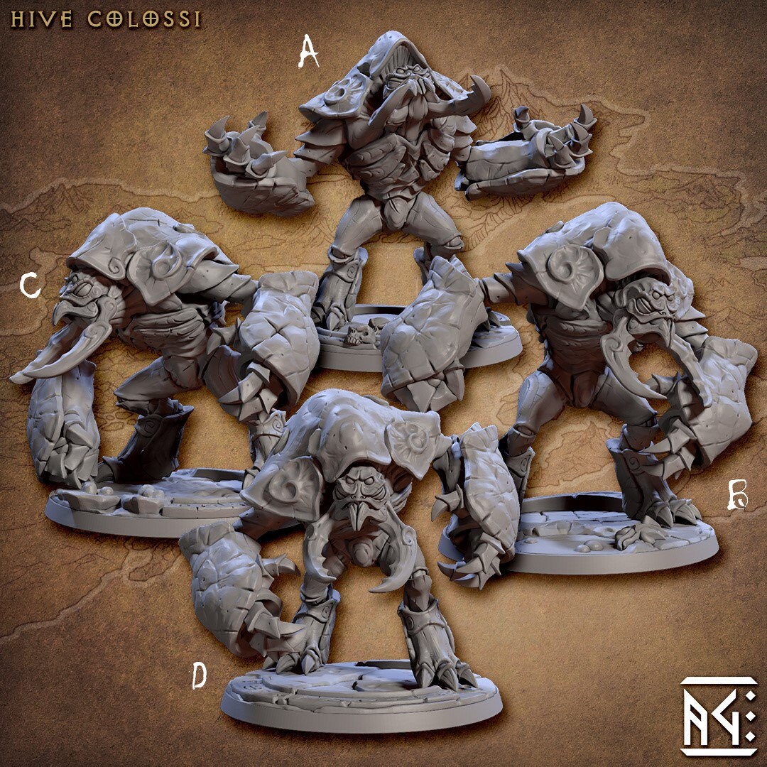 Umberhulks (4 Large Sculpts) / Dungeons and Dragons / 5e / Pathfinder ...