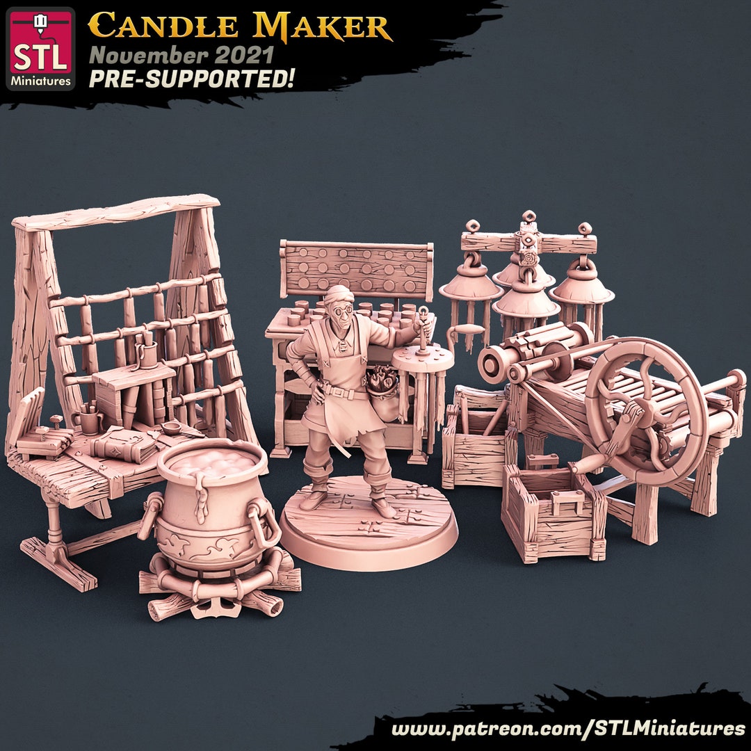 Candlestick Maker Set (1 Character, Plus Tons Waxy, Drippy Scatter ...