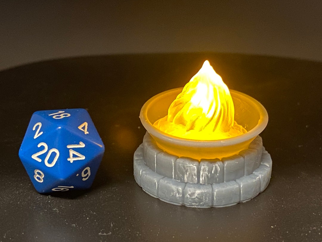 LED Brazier With Fire (fire Printed With Clear Resin) / Dungeons and ...
