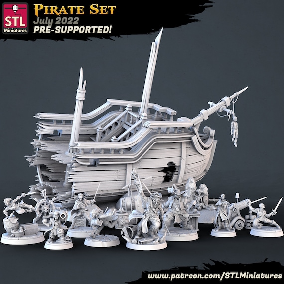 Pirate Set 8 Characters Plus Some GIGANTIC Piratical Scatter - Etsy
