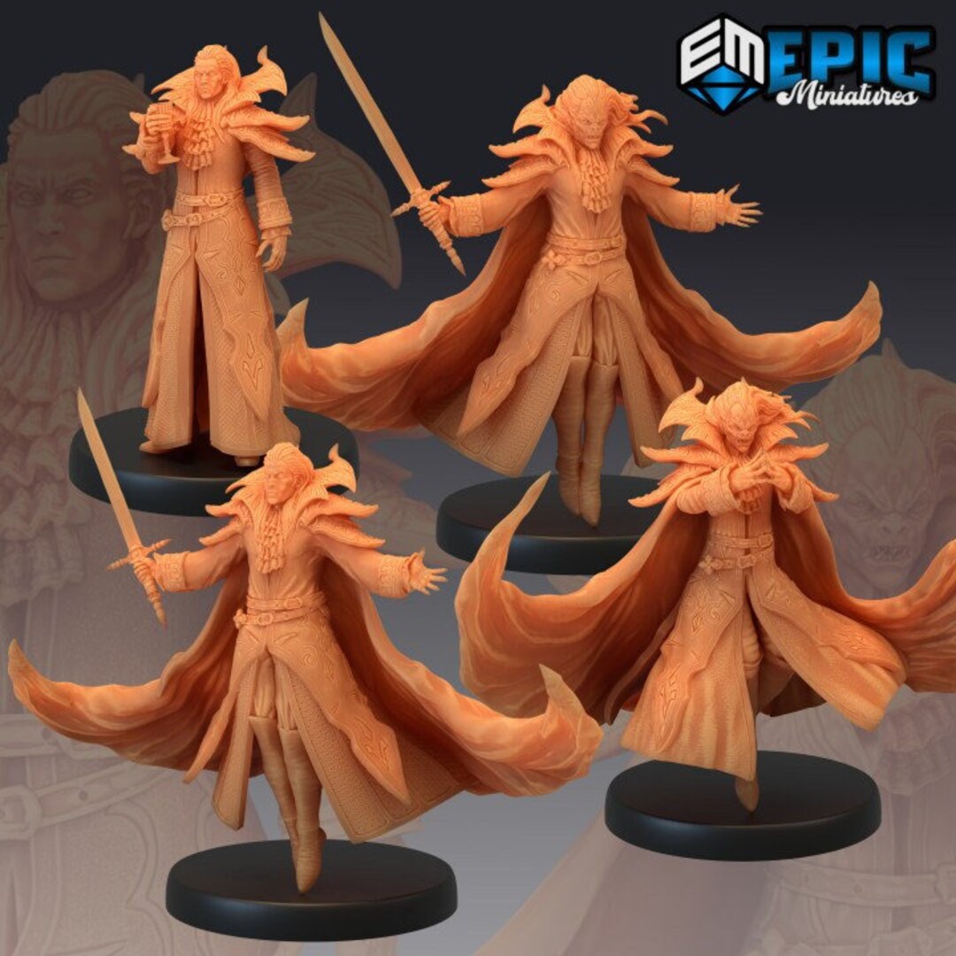 Vampire Lords 4 Sculpts / Dnd / Pathfinder / 5e / Miniature / Epic ...