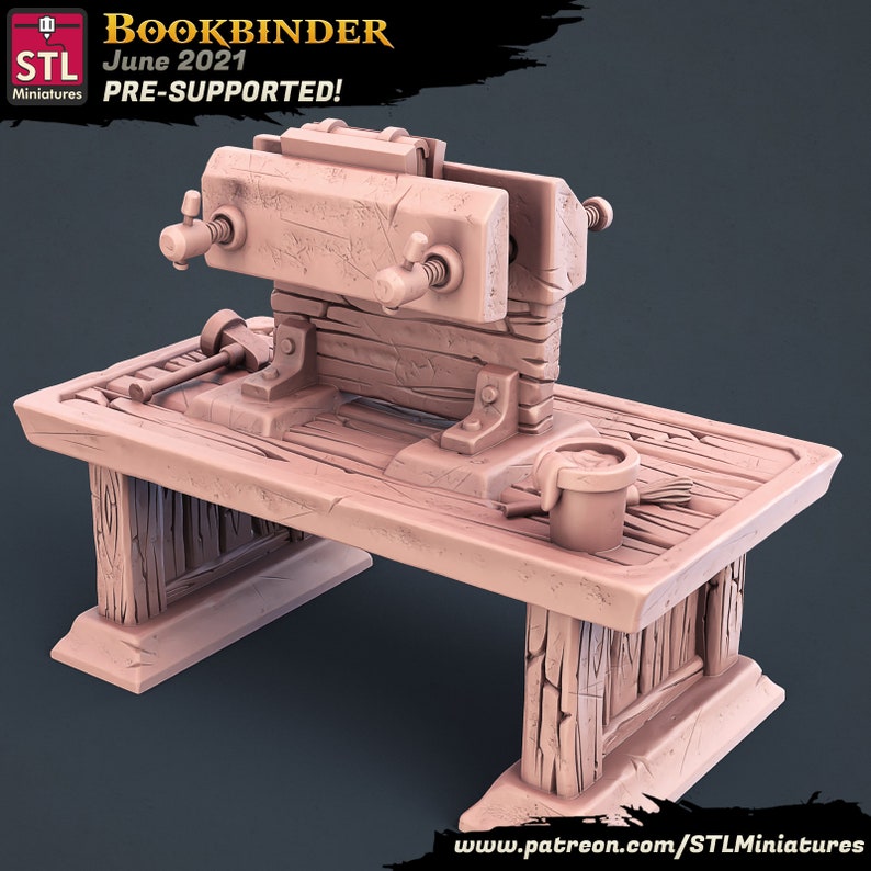 Bookbinder Set (1 Character, Plus Lots of Publishing Scatter Terrain ...