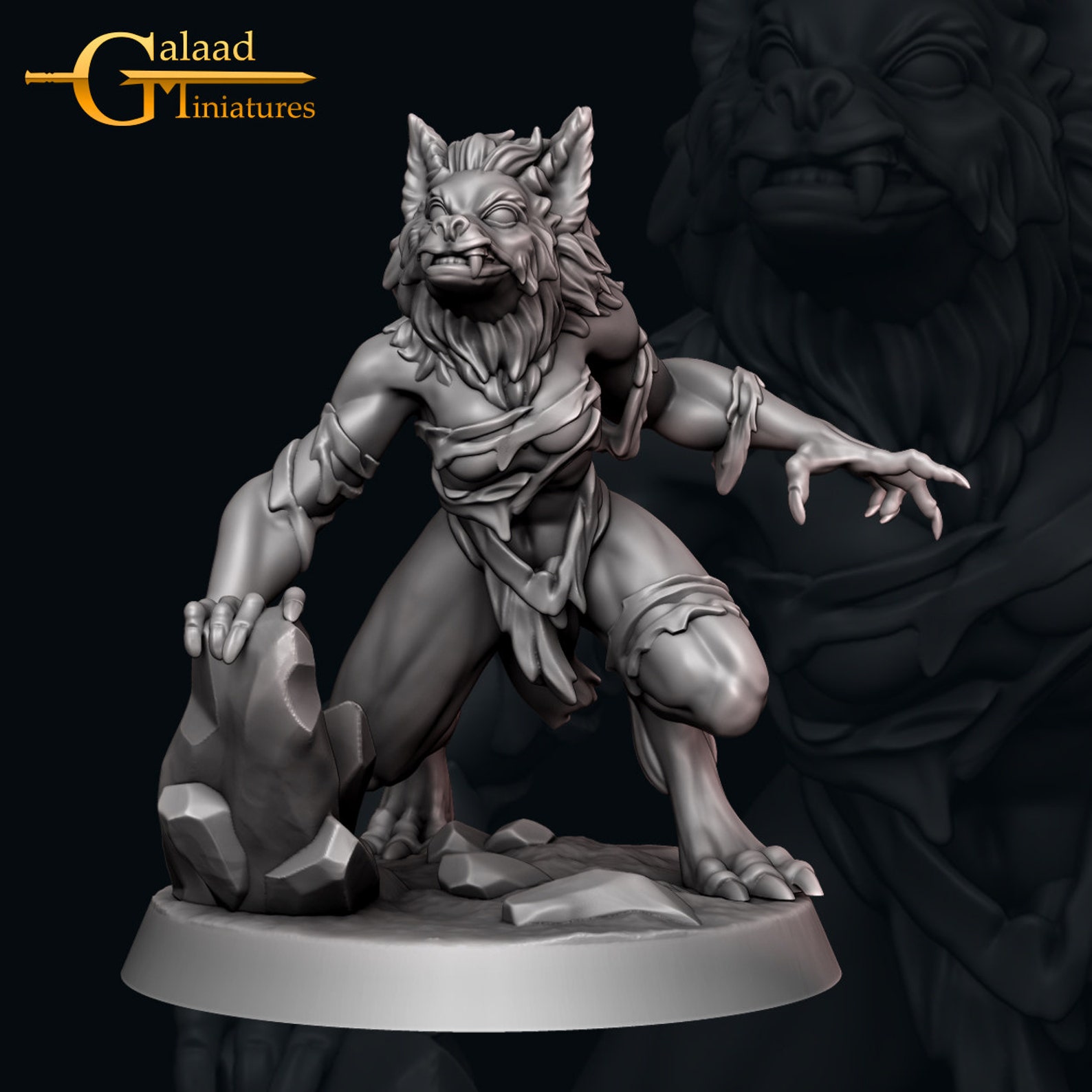 Werewolves 4 Sculpts / Dnd / Pathfinder / Warhammer Fantasy | Etsy