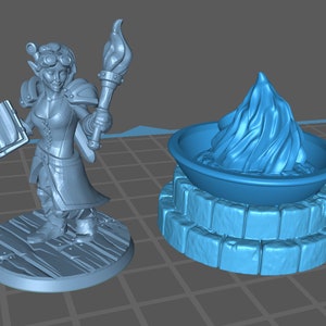 LED Brazier With Fire (fire Printed With Clear Resin) / Dungeons and ...