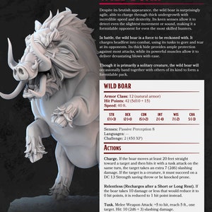 Wild Boars (2 Sculpts) / Dnd / Pathfinder / 5e / Savage Worlds / STL ...