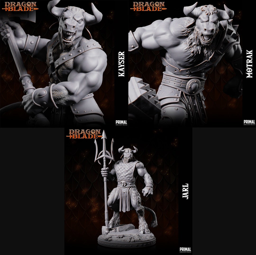 Minotaurs 3 Sculpts / Dnd / Pathfinder / 5e / Miniature / Primal ...