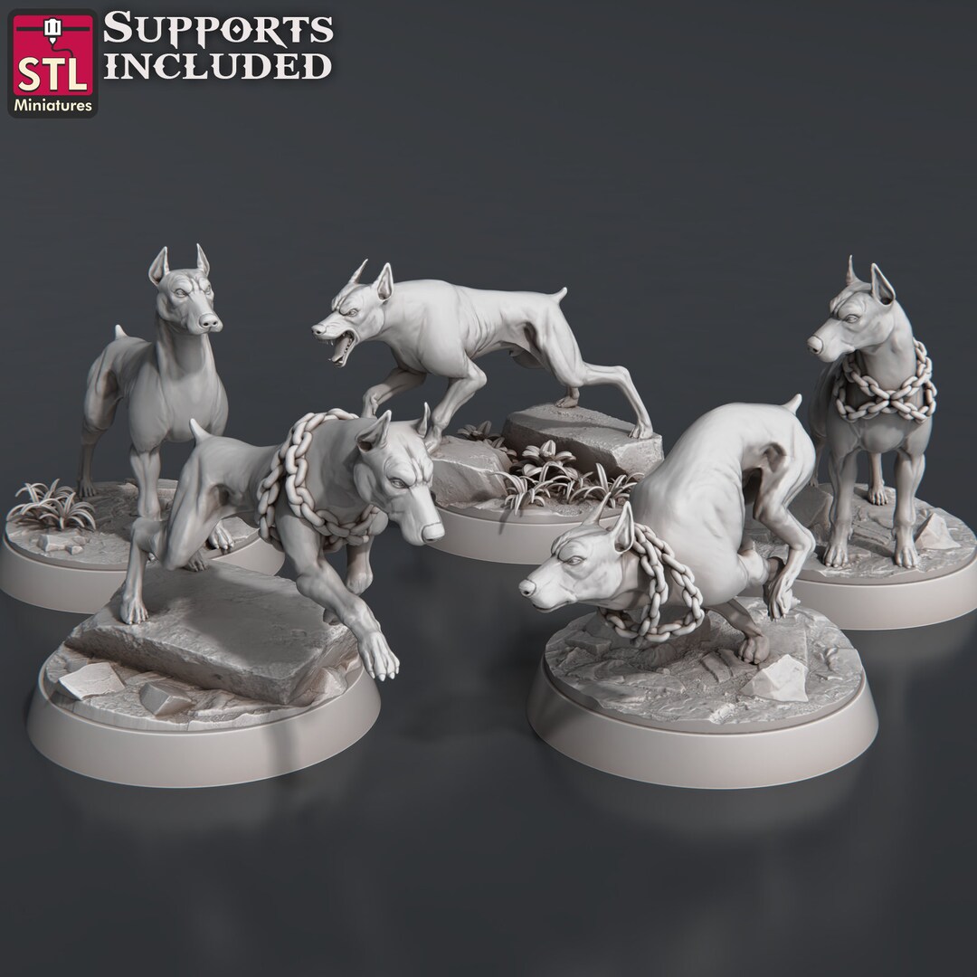 Pack of Wild Dogs (medium Beast) / Frostgrave / Dnd / Pathfinder / 5e ...
