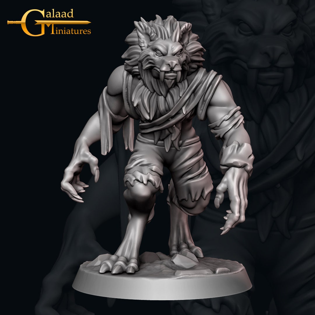 Werewolves 4 Sculpts / Dnd / Pathfinder / Savage Worlds / Deadlands ...