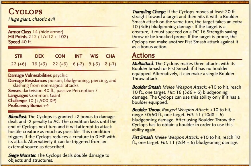 Cyclops 2 Sculpts / Huge Giant / Dungeons and Dragons / 5e / | Etsy