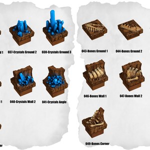 Dungeon Blocks: Caves and Caverns (109 Cave Terrain Pieces / Filament ...