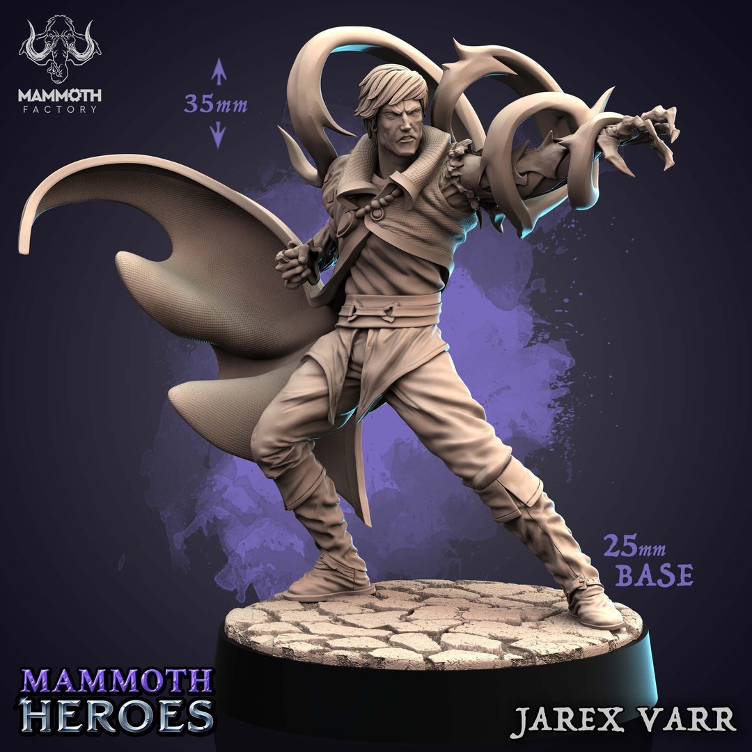 Jarex Varr / Dnd / Pathfinder / 5e / Miniature / Mammoth Factory - Etsy