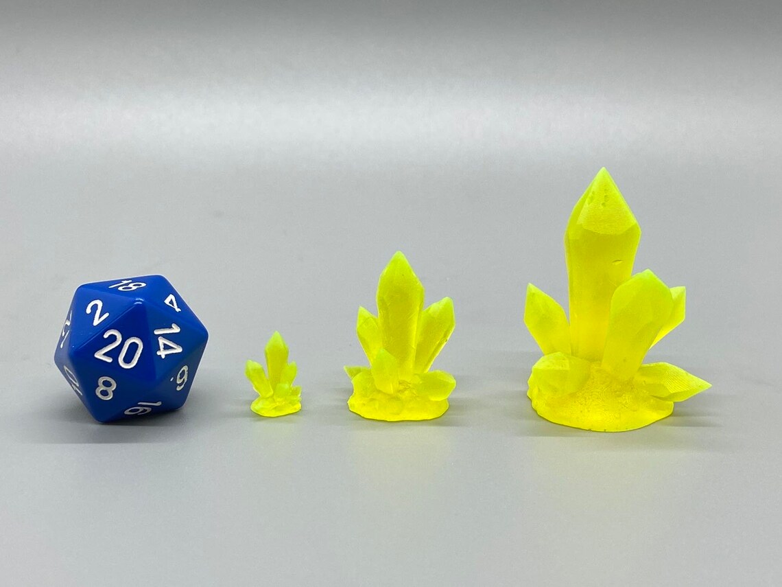 Crystal Cluster 3 Sizes / Scatter Terrain / Mtg Tokens / Dnd - Etsy
