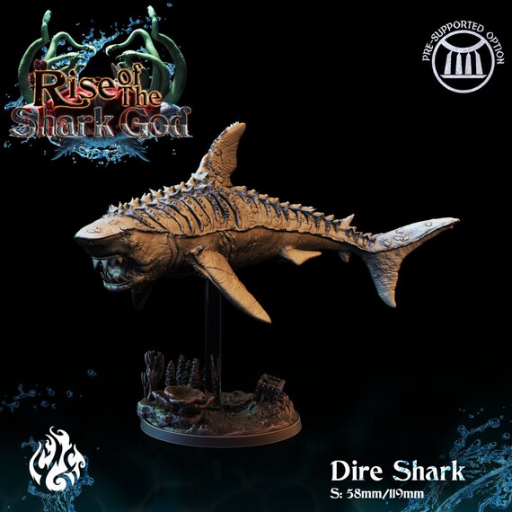Dire Shark / Dungeons and Dragons / 5e / Pathfinder / Savage - Etsy