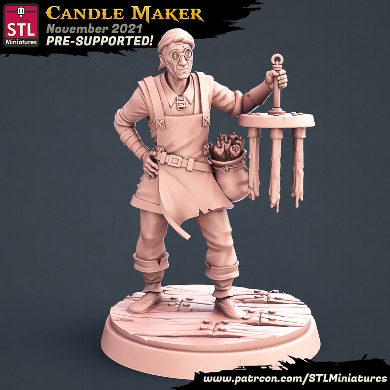 Candlestick Maker Set (1 Character, Plus Tons Waxy, Drippy Scatter ...