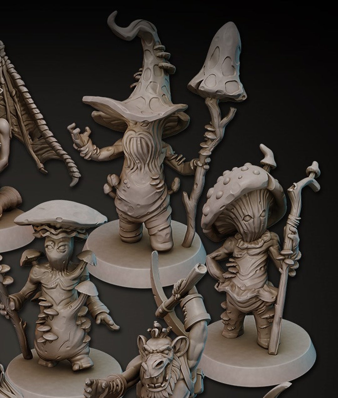 Myconids (3 Sculpts) / Dnd / Pathfinder / 5e / Miniature / Galaad ...