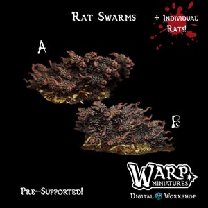 Vermin Swarms (8 Sculpts) / Dnd / Pathfinder / 5e / Miniature / Warp ...