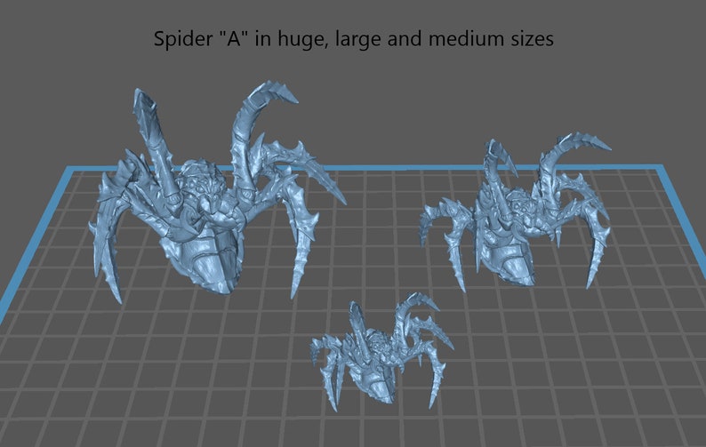 Giant Spiders 3 Sculpts / Dnd / 5e / Pathfinder / Medium - Etsy