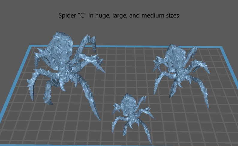 Giant Spiders 3 Sculpts / Dnd / 5e / Pathfinder / Medium - Etsy
