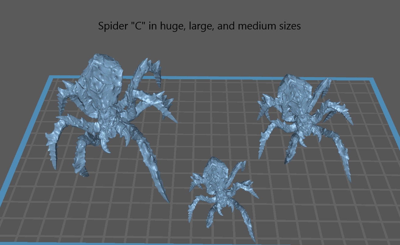 Giant Spiders 3 Sculpts / Dnd / 5e / Pathfinder / Medium - Etsy