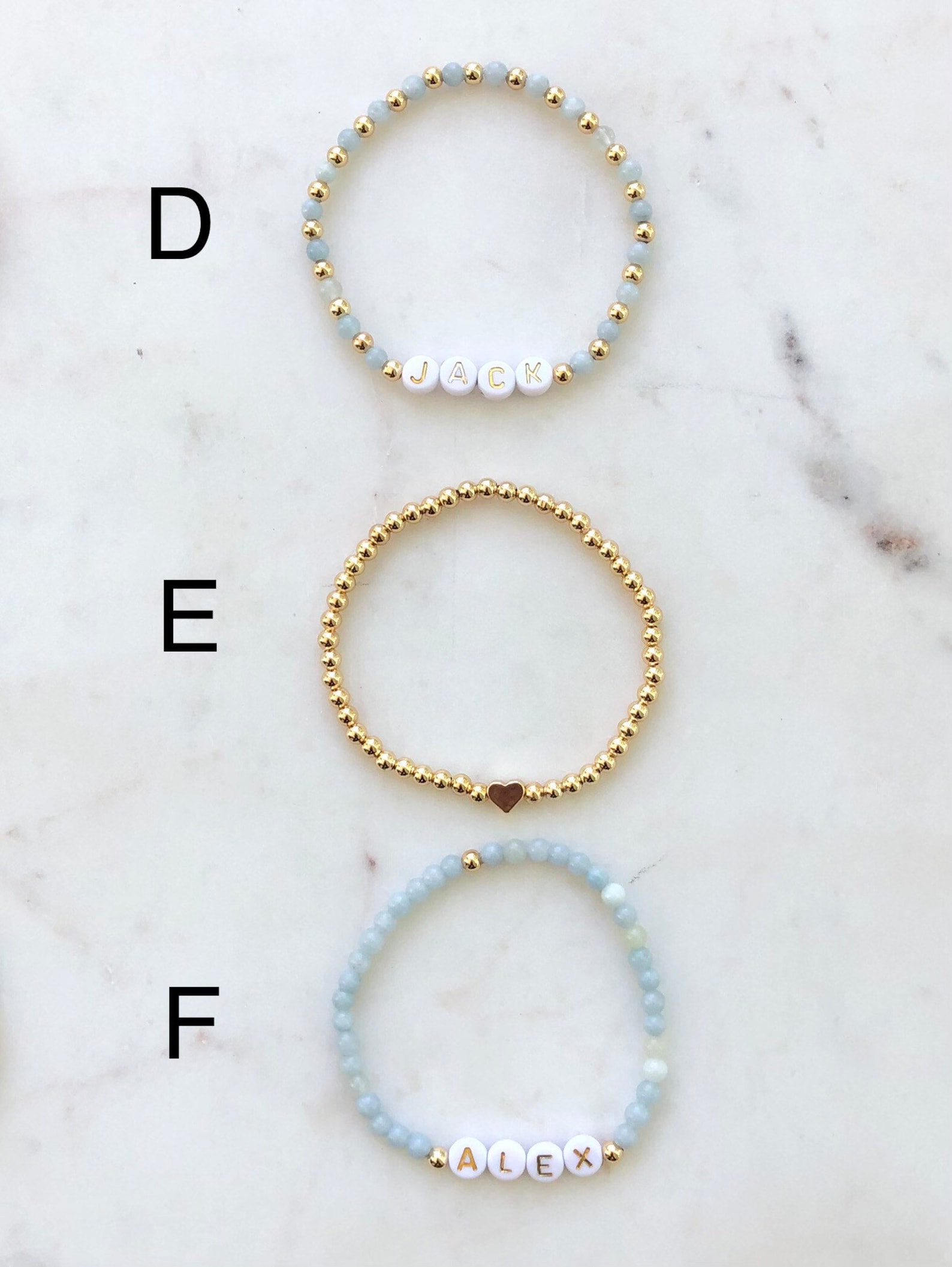 Personalized Word Bracelet Kids Name Bracelet Stacking Mama - Etsy