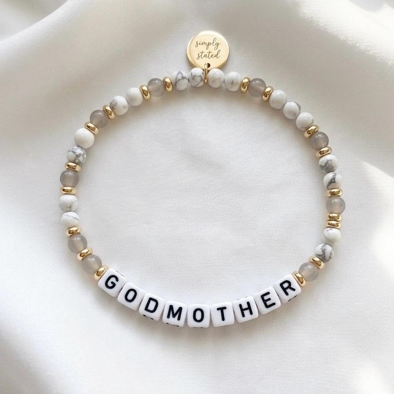 Personalized Godmother Bracelet, Godmother Thank You Gift, Godmother ...