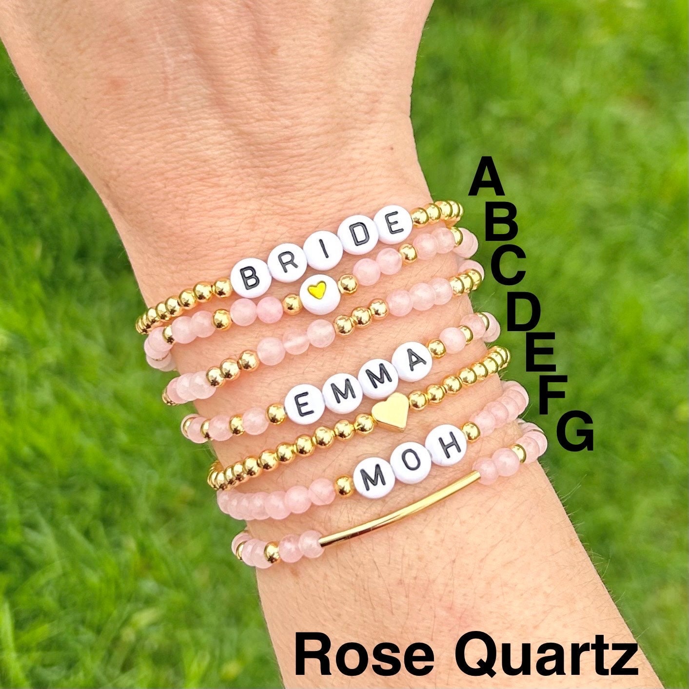 Personalized Word Beaded Bracelet Kids Name Bracelet Stacking Mama Bracelet Custom Name Bracelet Stack Personalized Gift Gift for Her