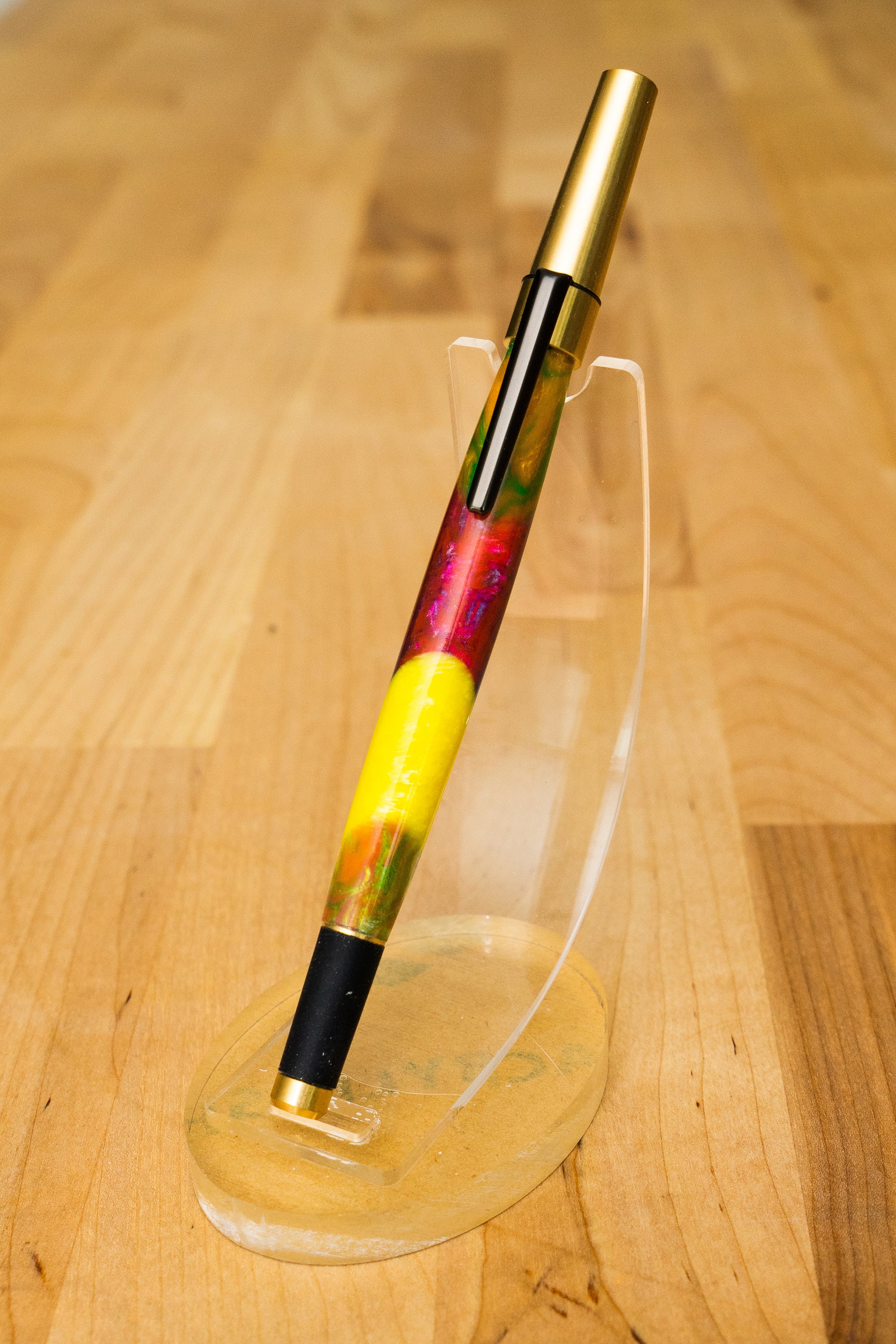 Hand Made Custom Acrylic Segmented Bic Style Ballpoint Pen - Etsy