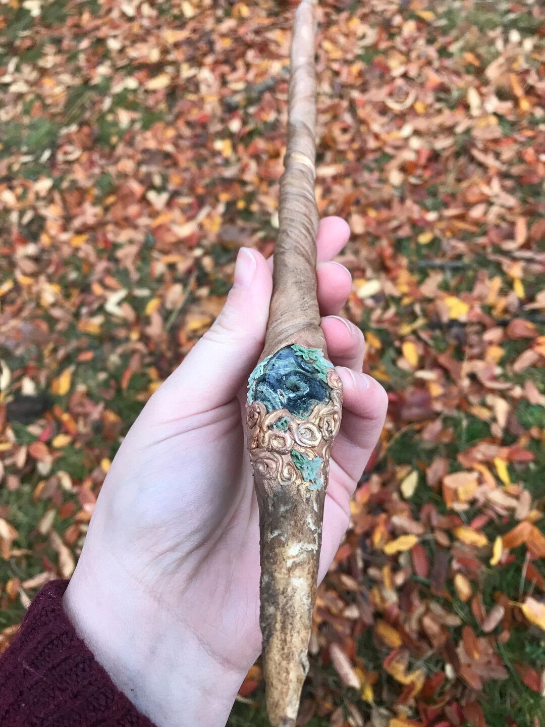 Magic Wand Jasper and Deer Antler Druid Wand Accessories for Fairies ...
