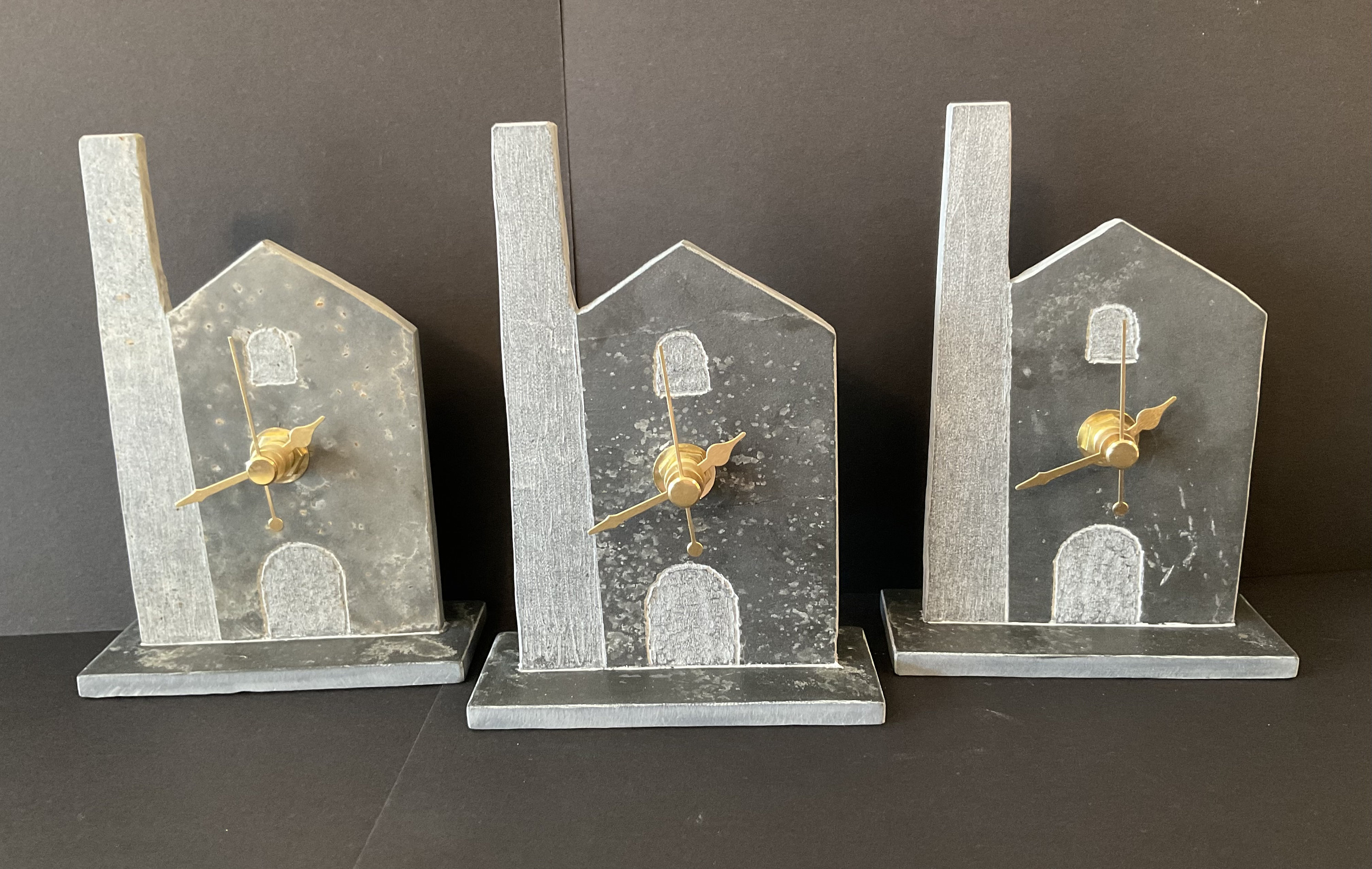 Slate Desk/mantel Clock. Cornish Tin Mining Engine House. - Etsy UK