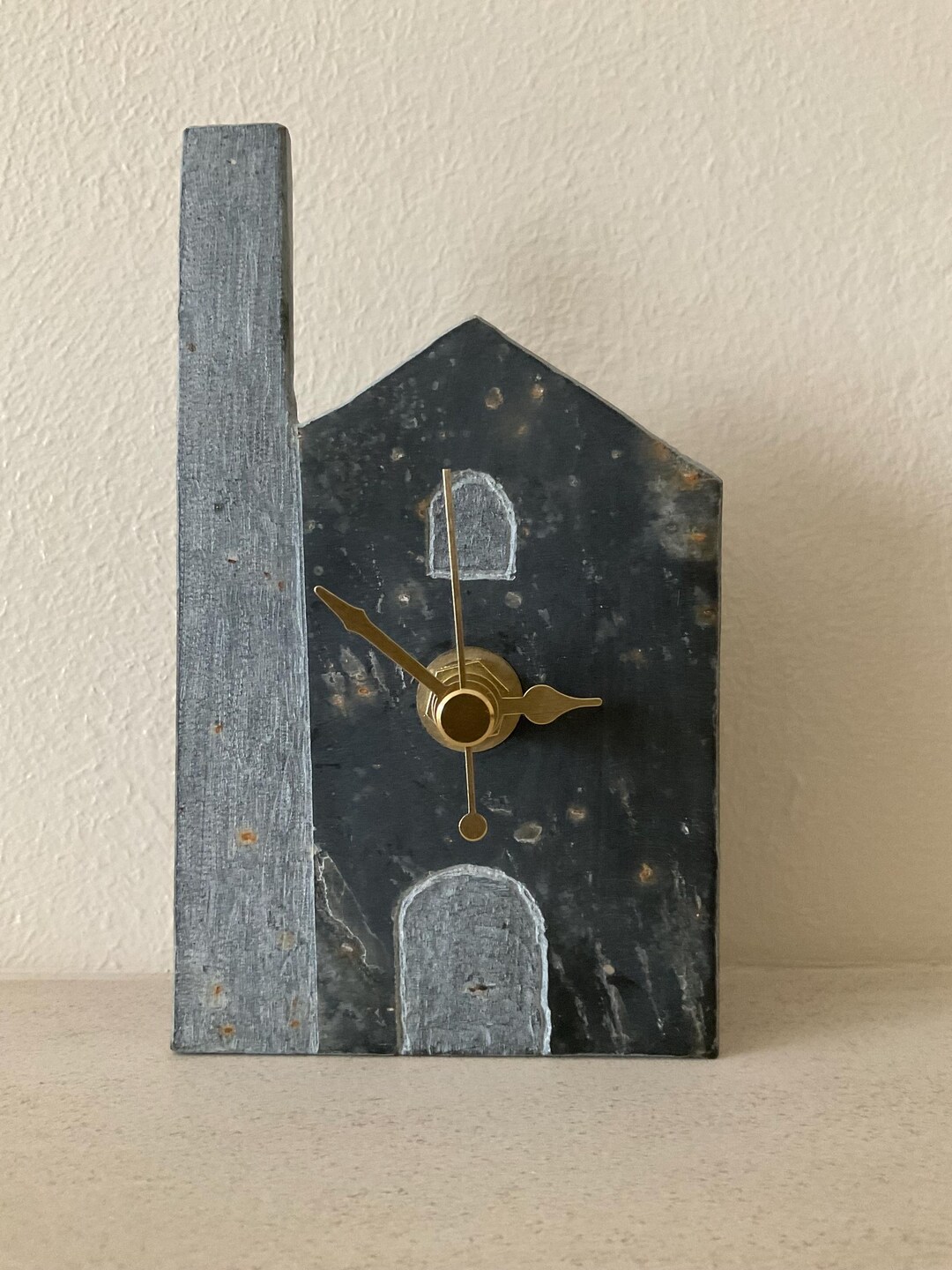 Slate Desk/mantel Clock. Cornish Tin Mining Engine House. Upcycled ...